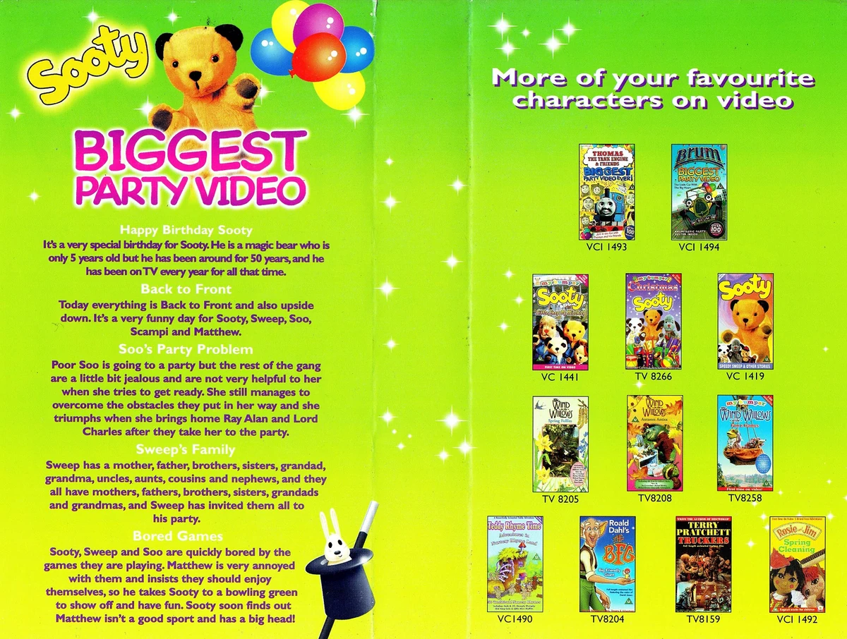 VCI Children's Inlay Promo 1998 (Sooty - Biggest Party Video) | Video ...