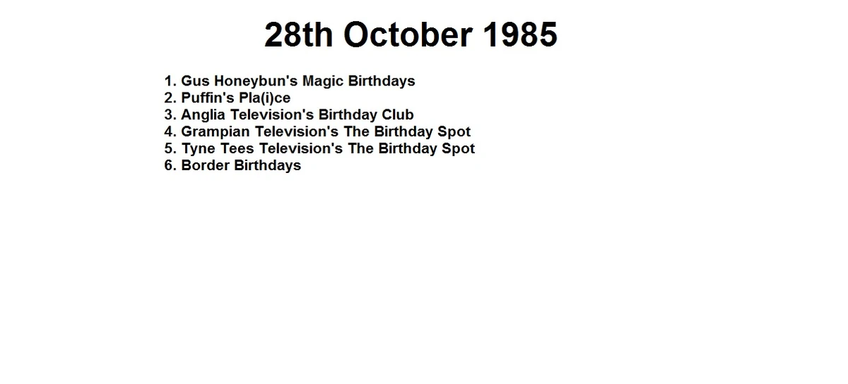 Radio Times: 26th October to 1st November 1985 | Video Collection ...