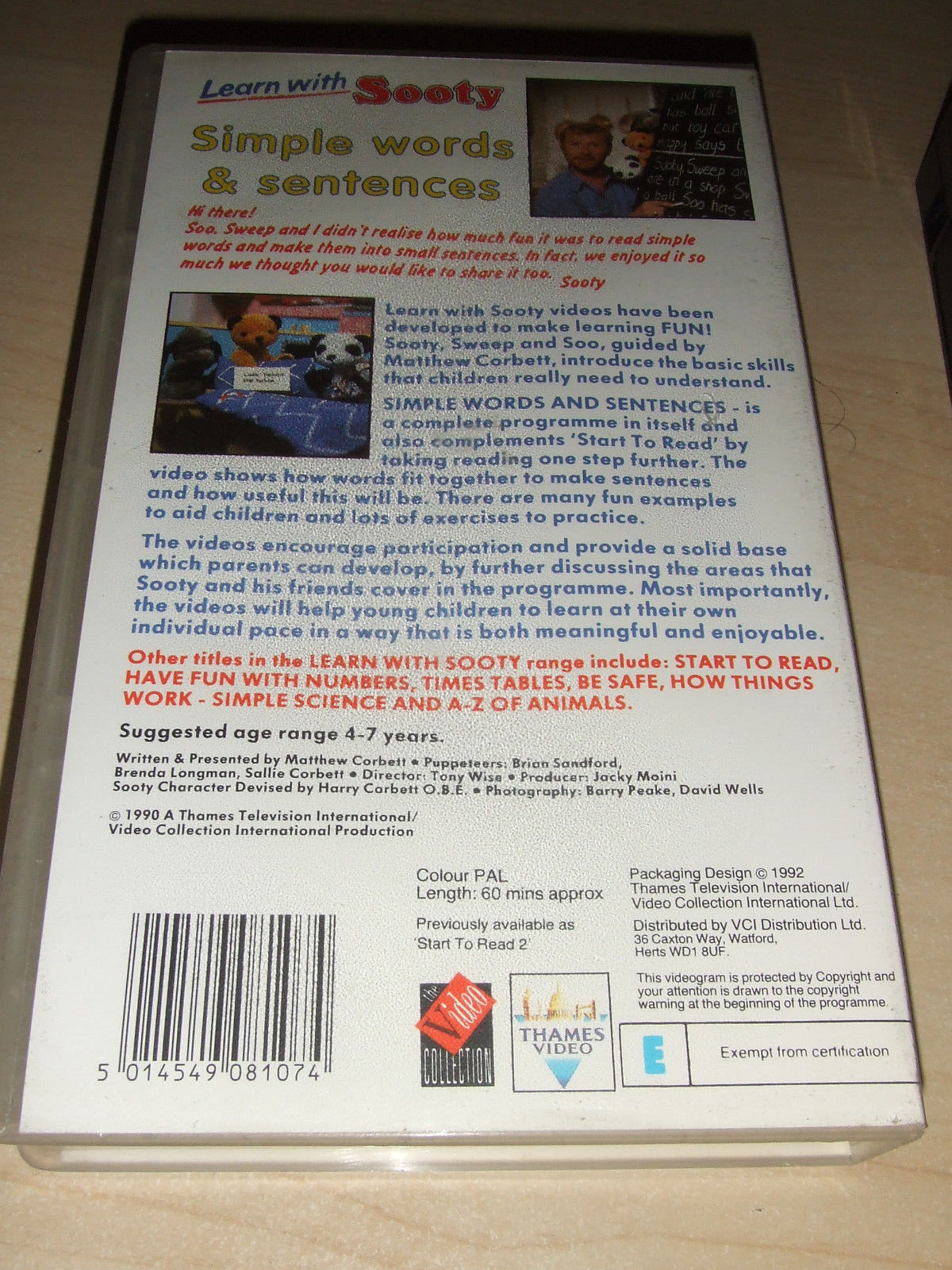 Learn With Sooty Start To Read 2 Video Collection International