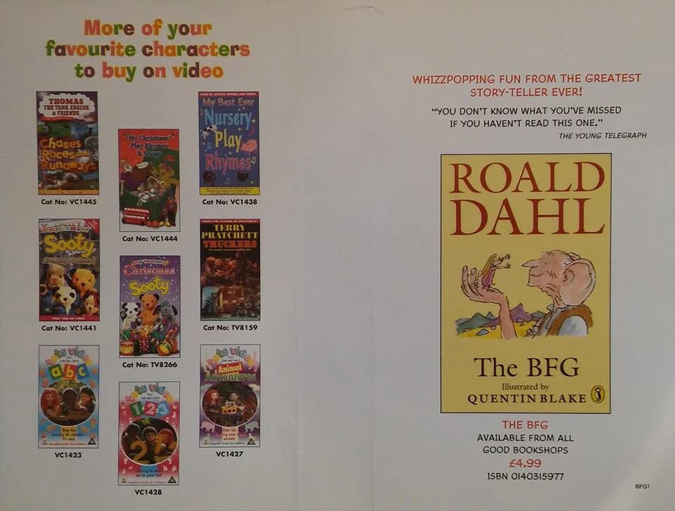 VCI Children's Inlay Promo 1997 (The BFG) | Video Collection ...