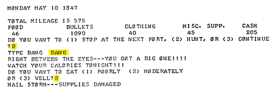 The Oregon Trail (1971 Video Game) | Video Game Timeline Wiki | Fandom