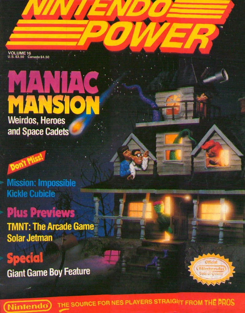 Nintendo Power 16: Maniac Mansion | Video Game Wiki | Fandom