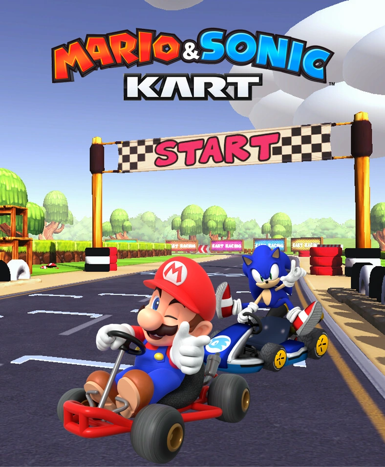 Sonic And Mario Kart Game