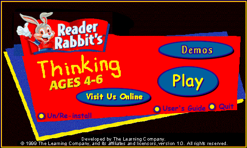 Reader Rabbit Thinking Ages 4-6 (1999 prototype version) | Video Games ...