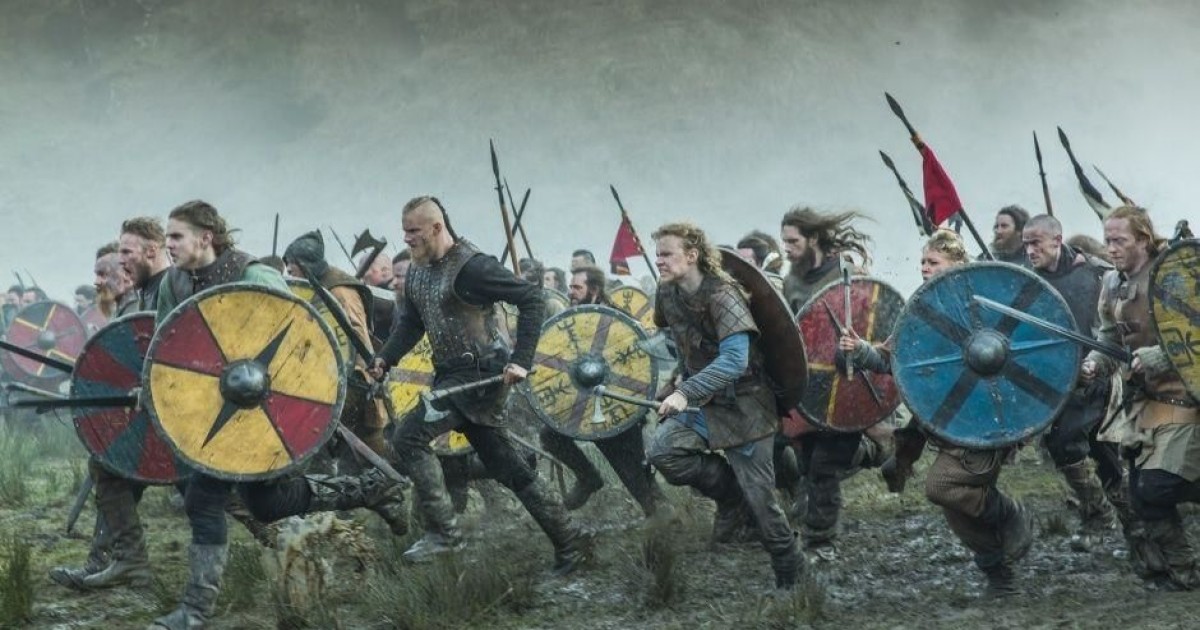 Viking Warriors In Battle