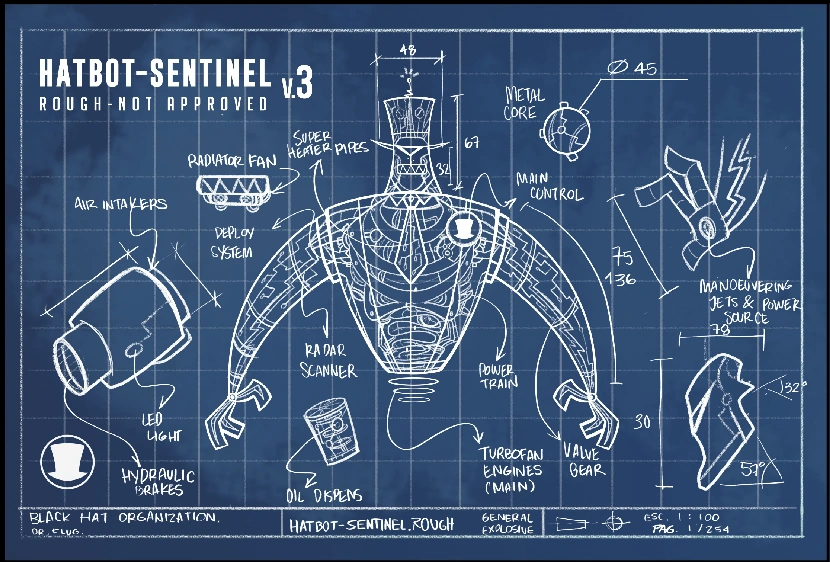 Hatbot-Sentinel/Designs | Villainous Wiki | Fandom