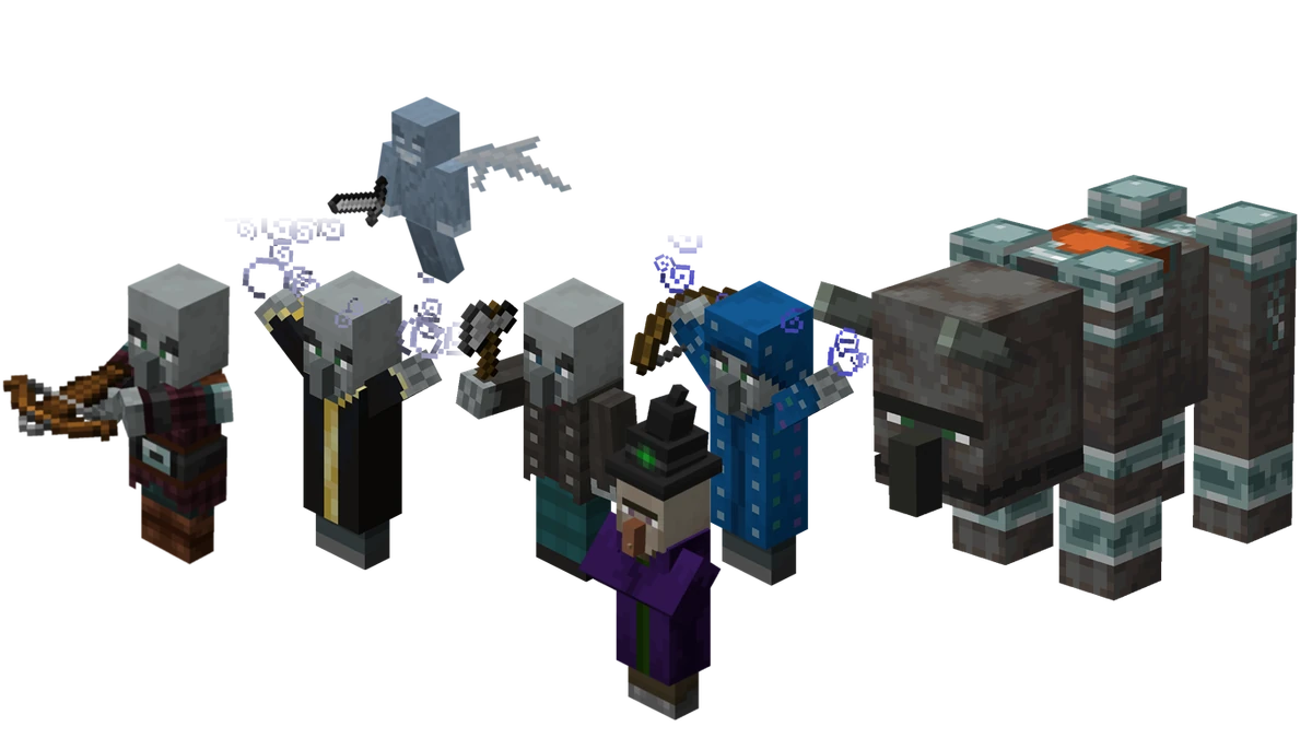 All Hostile Minecraft Mobs