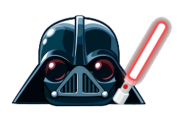 Angry Birds Star Wars Darth Vader Met Lichtzwaard