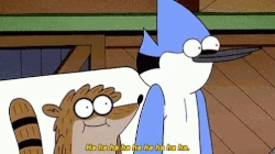 Rigby Stop Talking Gif