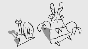 Doodle Squidward, Mr. Krabs and Gary | Villains Wiki | Fandom