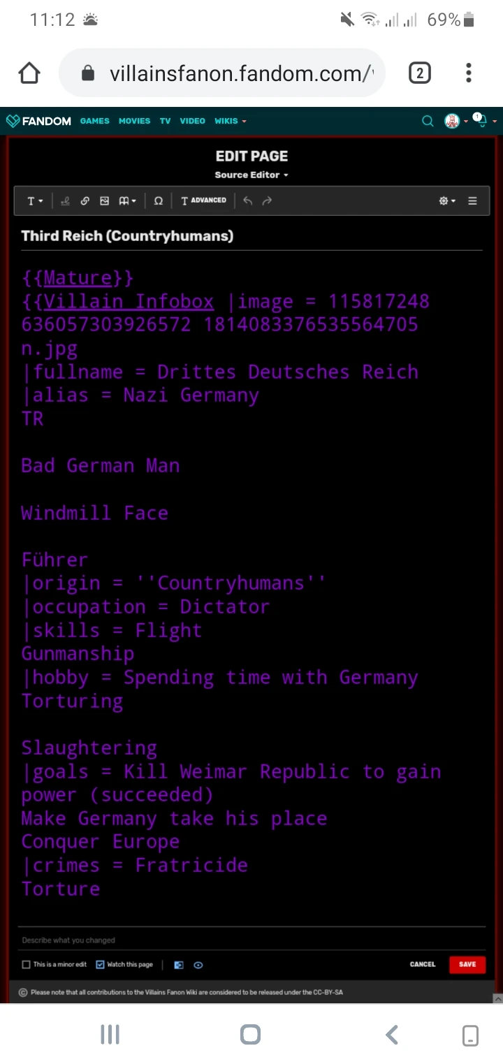 User blog:CandyGoreCat/What happened to the source editor | Villains ...