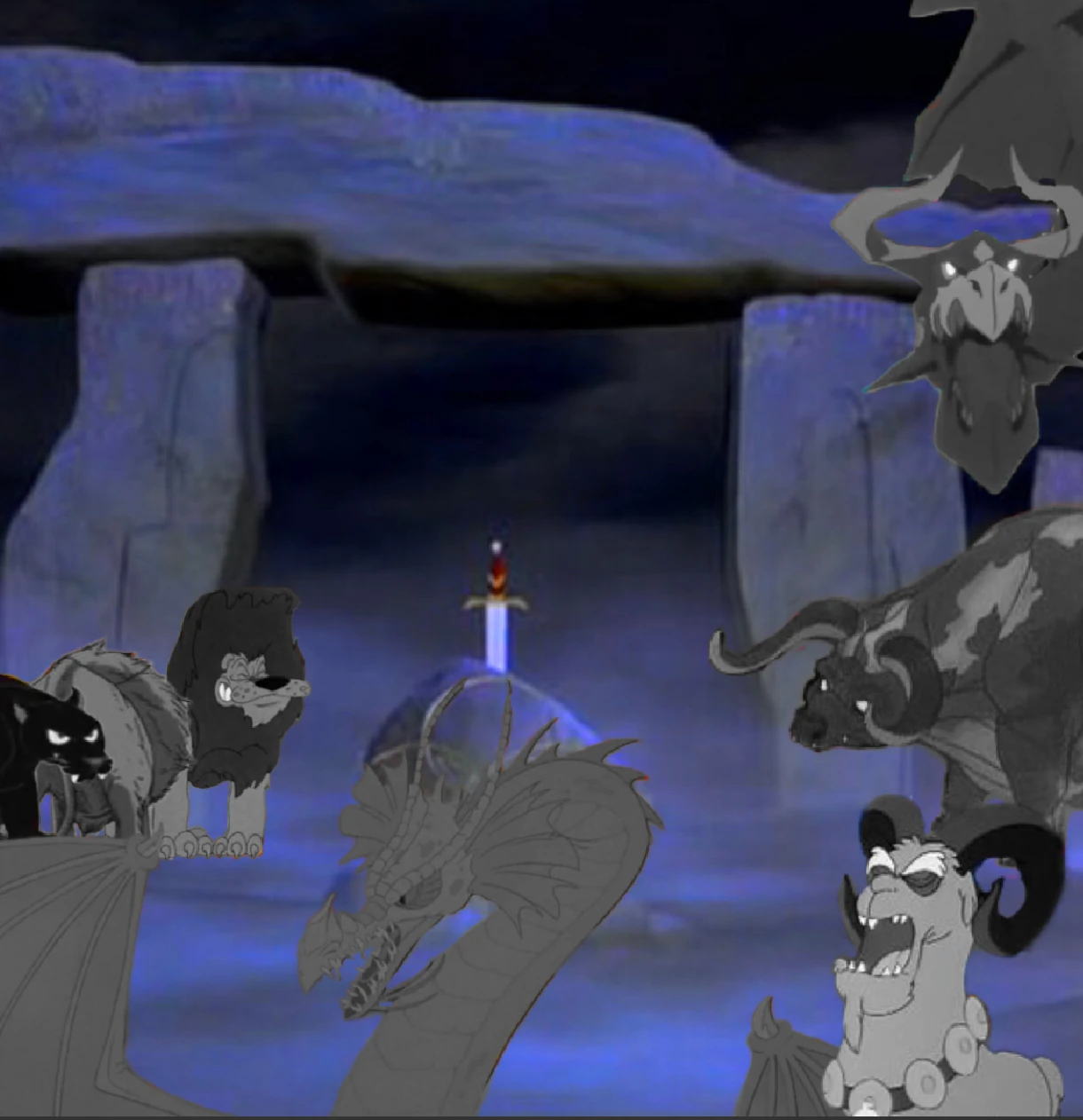 The King's Beasts | Disney Versus Non-Disney Villains Wiki | Fandom