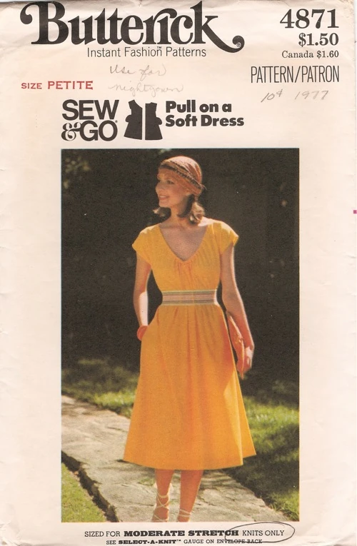 Butterick 4871 | Vintage Sewing Patterns | Fandom