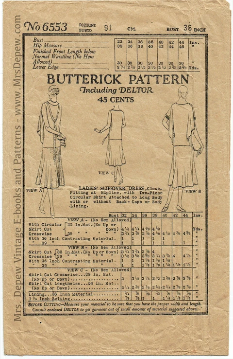 Butterick 6553 C | Vintage Sewing Patterns | Fandom