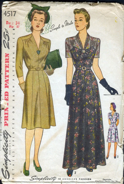 Simplicity 4517 | Vintage Sewing Patterns | Fandom