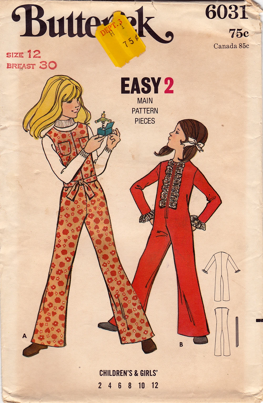 Butterick 6031 | Vintage Sewing Patterns | Fandom