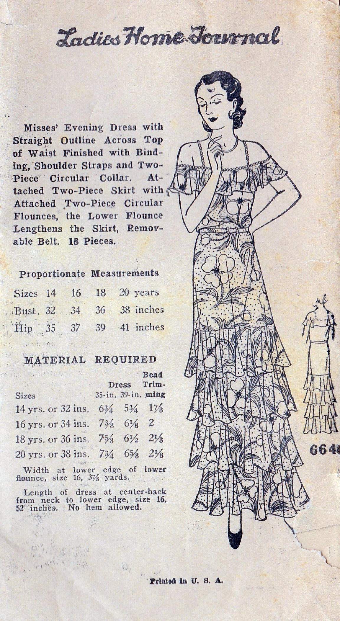 Ladies Home Journal 6646 | Vintage Sewing Patterns | Fandom