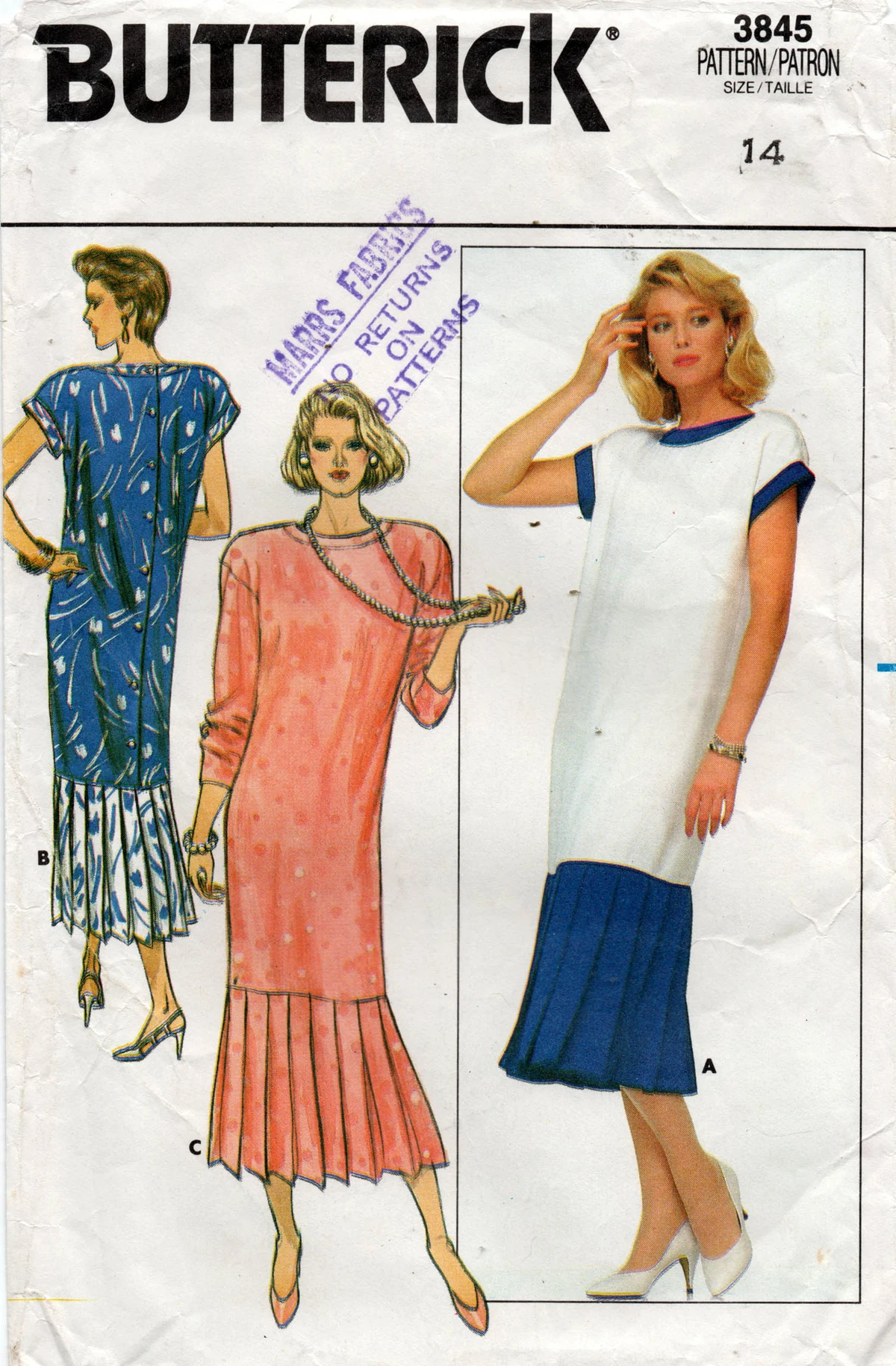Butterick 3845 C | Vintage Sewing Patterns | Fandom