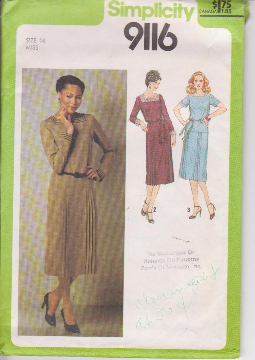 Simplicity 9116 B | Vintage Sewing Patterns | Fandom