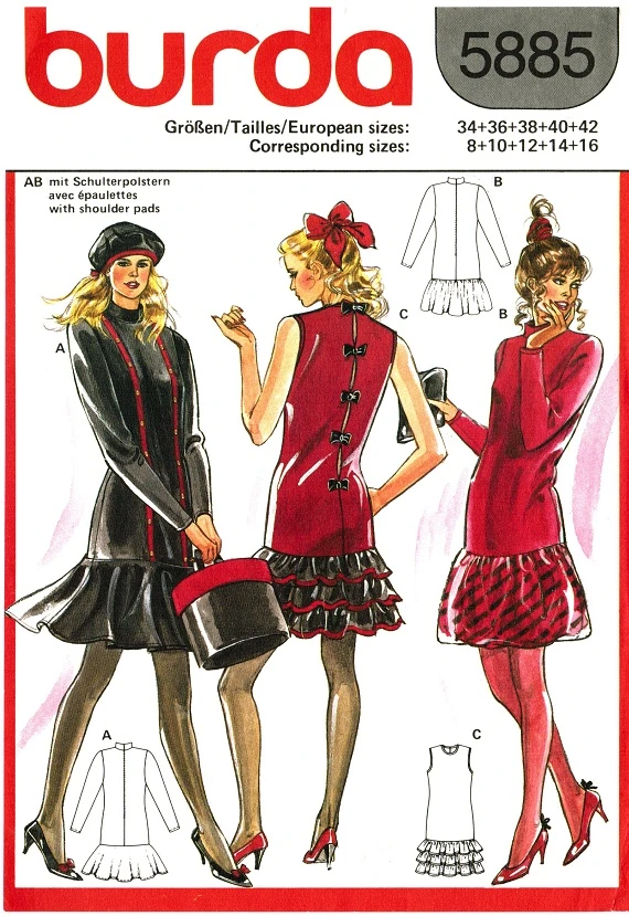 Burda 5885 | Vintage Sewing Patterns | Fandom