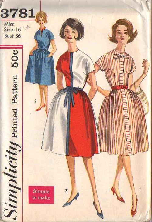 Simplicity 3781 | Vintage Sewing Patterns | Fandom