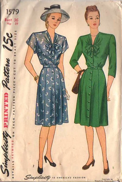 Simplicity 1579 | Vintage Sewing Patterns | Fandom