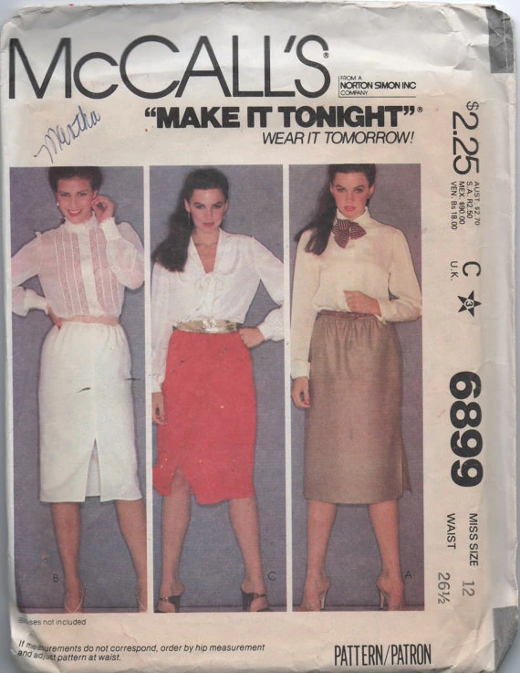 McCall's 6899 | Vintage Sewing Patterns | Fandom