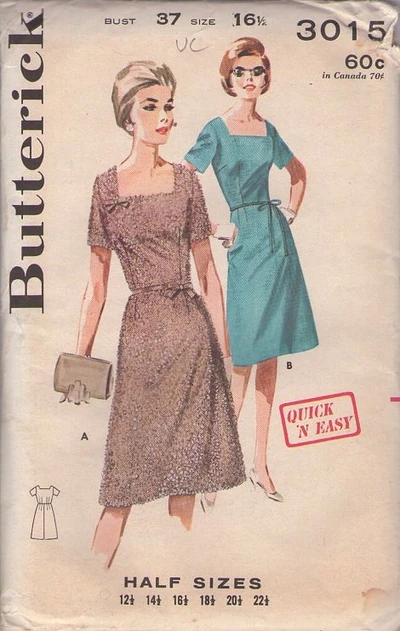 Butterick 3015 | Vintage Sewing Patterns | Fandom