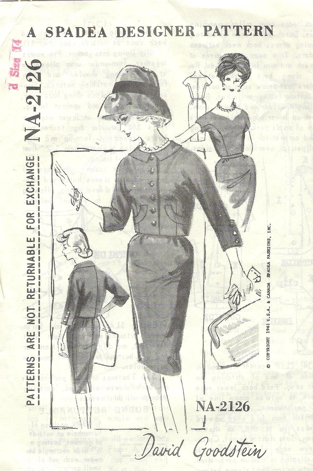 Spadea NA-2126 | Vintage Sewing Patterns | Fandom