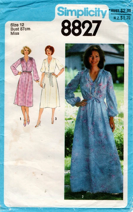 Simplicity 8827 A | Vintage Sewing Patterns | Fandom