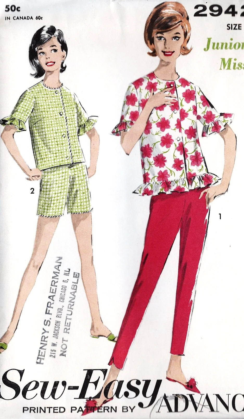 Advance 2942 | Vintage Sewing Patterns | Fandom