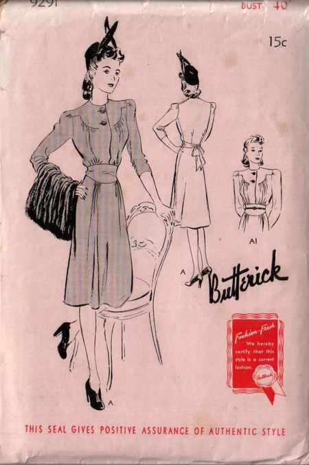 Butterick 9291 A | Vintage Sewing Patterns | Fandom