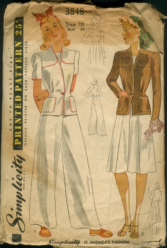 Simplicity 3848 | Vintage Sewing Patterns | Fandom