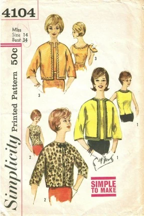 Simplicity 4104 | Vintage Sewing Patterns | Fandom