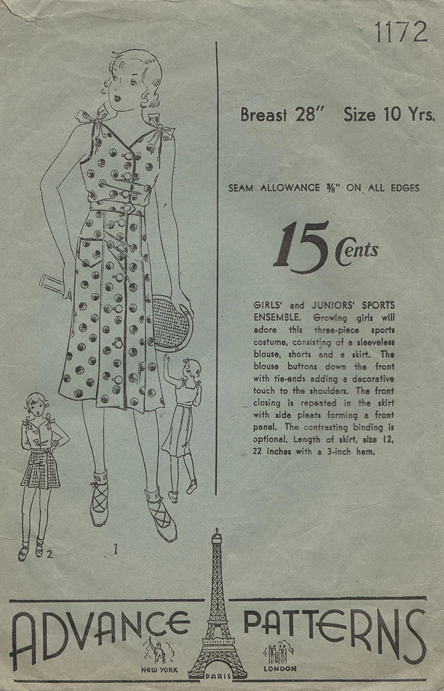Advance 1172 | Vintage Sewing Patterns | Fandom