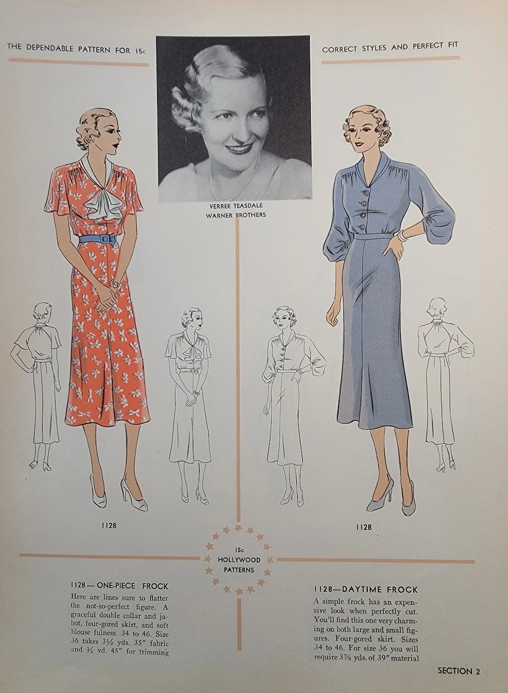 Hollywood 1128 A | Vintage Sewing Patterns | Fandom