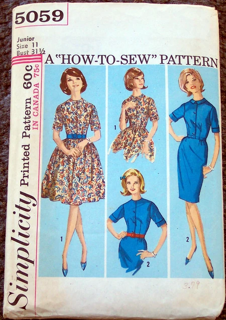 Simplicity 5059 A | Vintage Sewing Patterns | Fandom