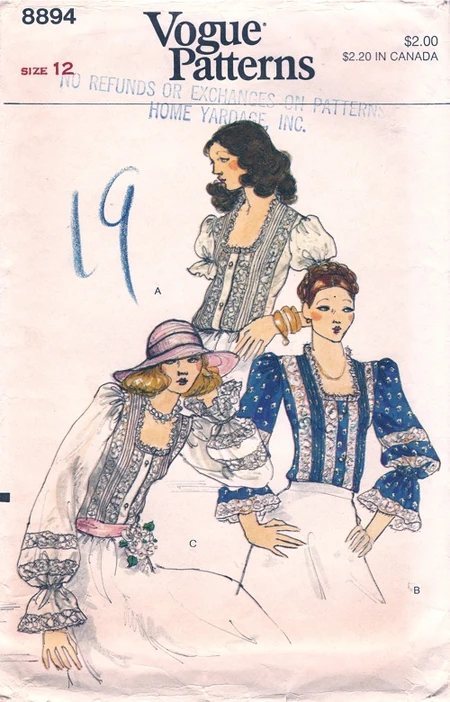 Vogue 8894 | Vintage Sewing Patterns | Fandom