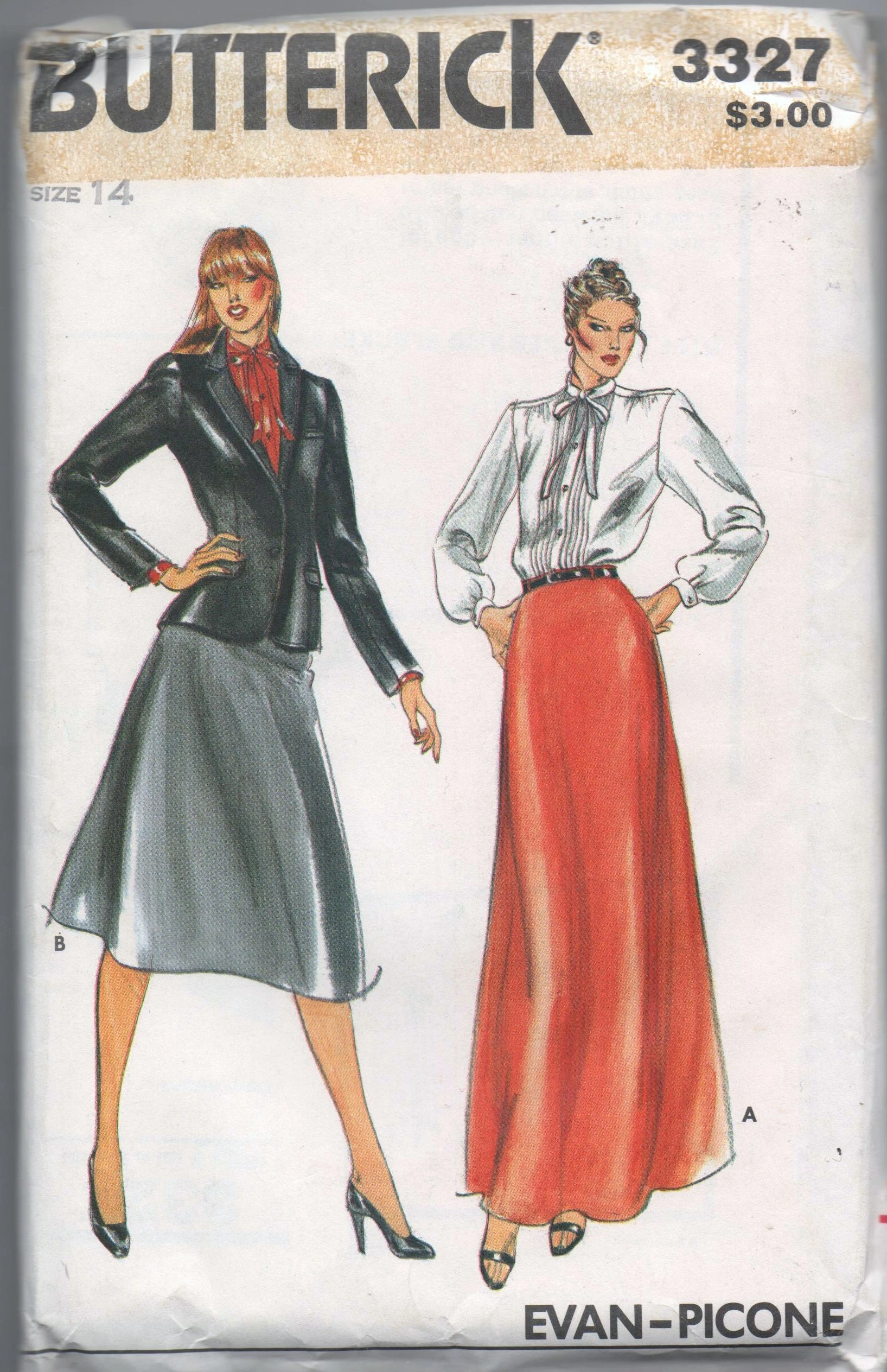 Sewing never used! Butterick 3967 Vintage 1980's Blouse Pattern Kits ...