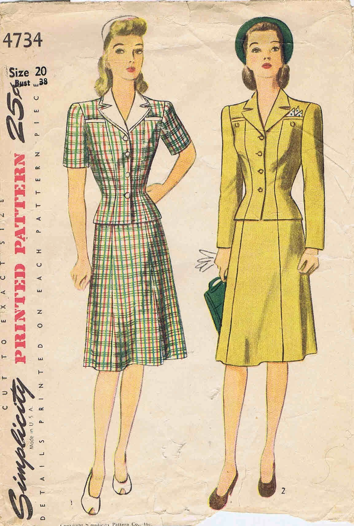 Simplicity 4734 A | Vintage Sewing Patterns | Fandom