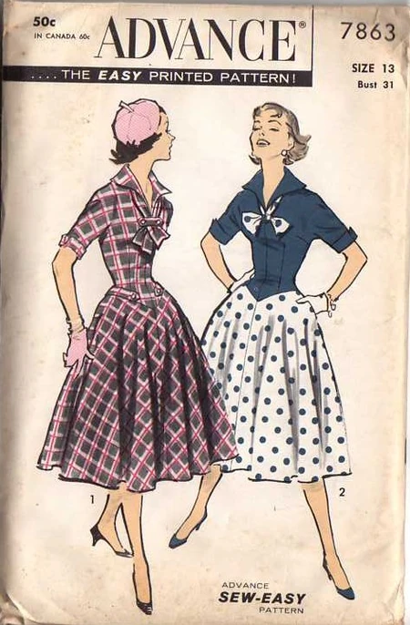 Advance 7863 | Vintage Sewing Patterns | Fandom
