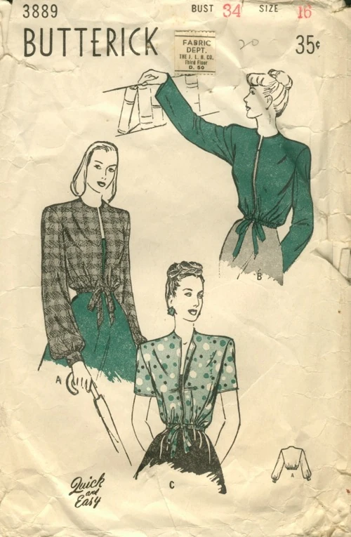 Butterick 3889 | Vintage Sewing Patterns | Fandom