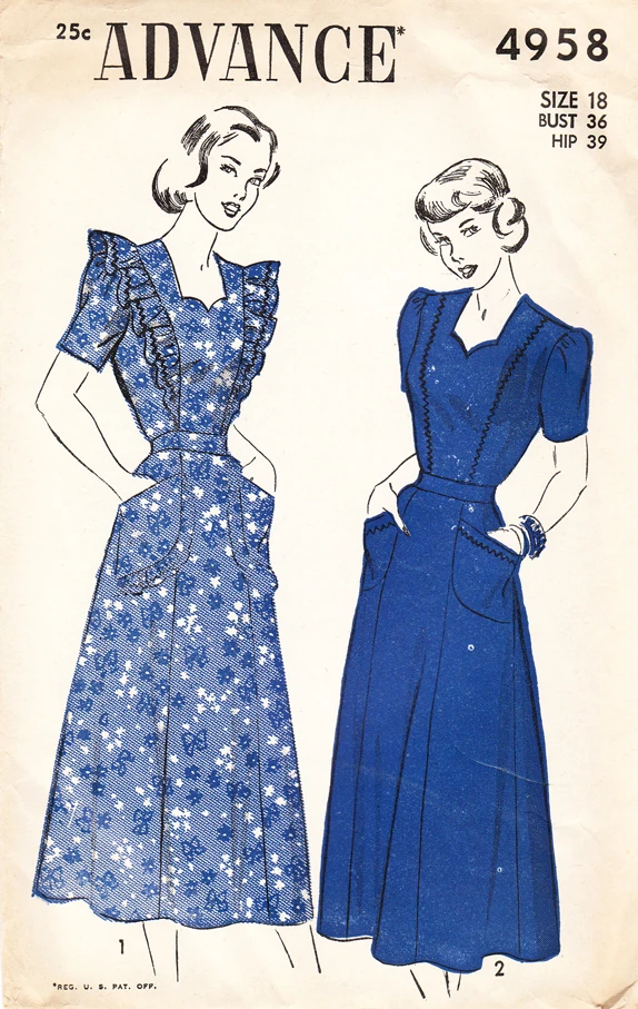 Advance 4958 | Vintage Sewing Patterns | Fandom