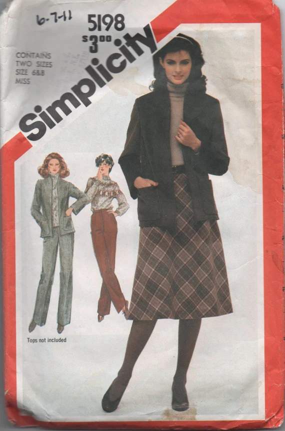 Simplicity 5198 B | Vintage Sewing Patterns | Fandom