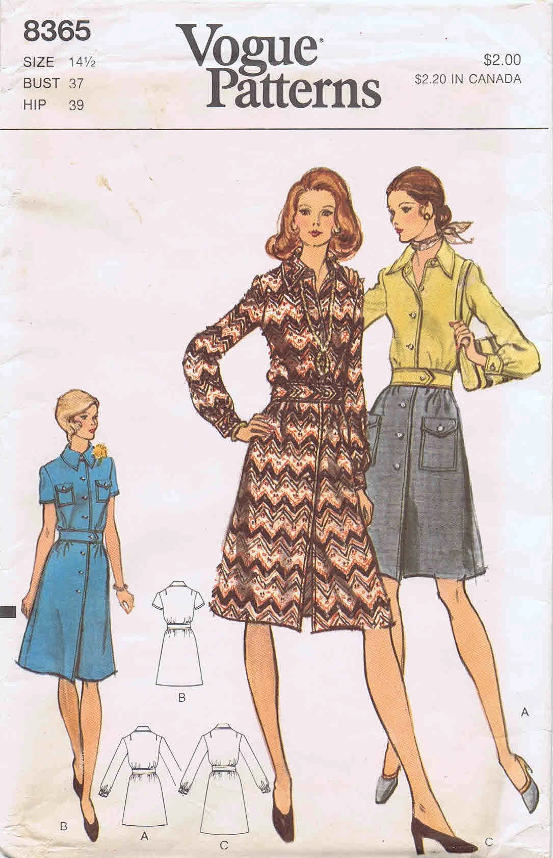 Vogue 8365 B | Vintage Sewing Patterns | Fandom