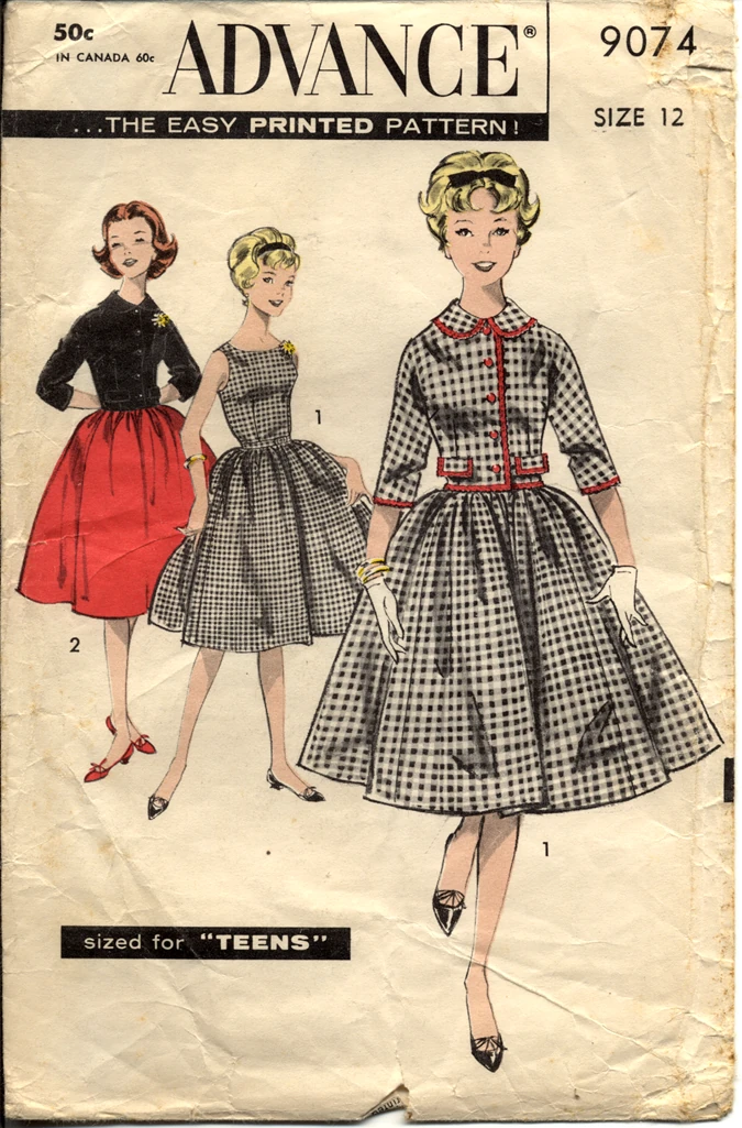 Advance 9074 | Vintage Sewing Patterns | Fandom