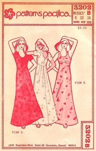 Patterns Pacifica 3202 | Vintage Sewing Patterns | Fandom
