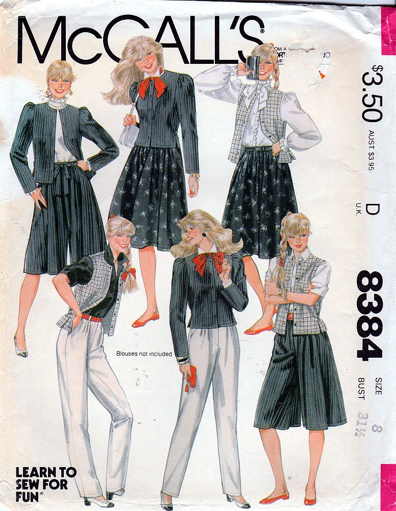McCall's 8384 A | Vintage Sewing Patterns | Fandom