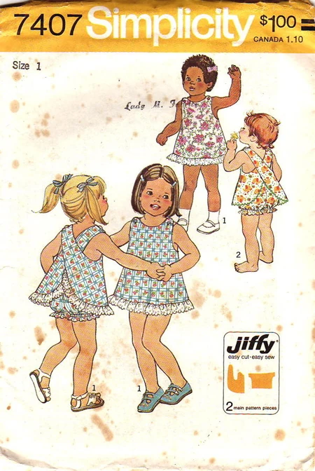 Simplicity 7407 | Vintage Sewing Patterns | Fandom