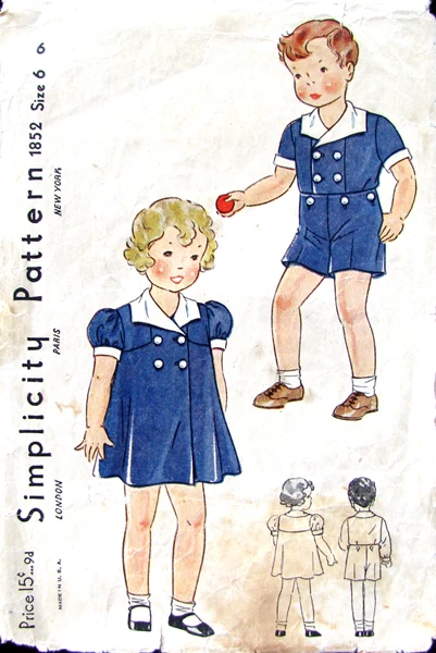 Simplicity 1852 B | Vintage Sewing Patterns | Fandom